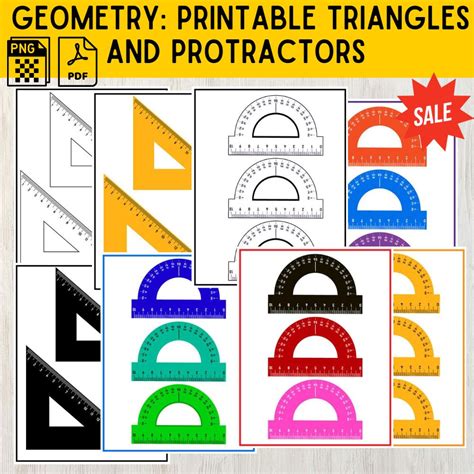 Geometry Printable Triangles And Protractors Made By Teachers