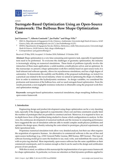 Pdf Surrogate Based Optimization Using An Open Source Framework The