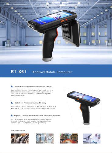 X61 Android Pda Barcode Scanner Uhf Rfid Reader Handheld Data Collector Shenzhen Rugline