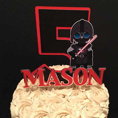 Darth Vader Inspired Cake Topper Etsy