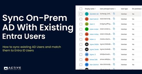 how to sync on prem ad with existing azure ad users active directory pro