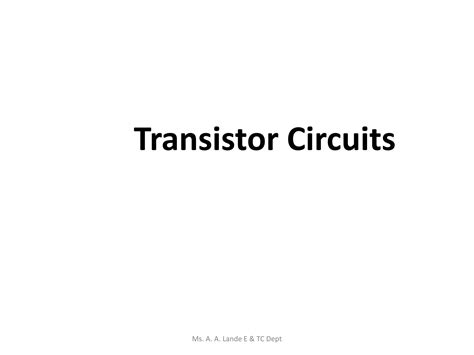 Transistor Cb Cc Ce Power Point Transistor PPTX