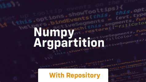 Numpy Argpartition Youtube