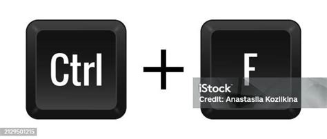 Ctrl F Key Combination Keyboard Control Computer Shortcut Laptop Functional Input Device