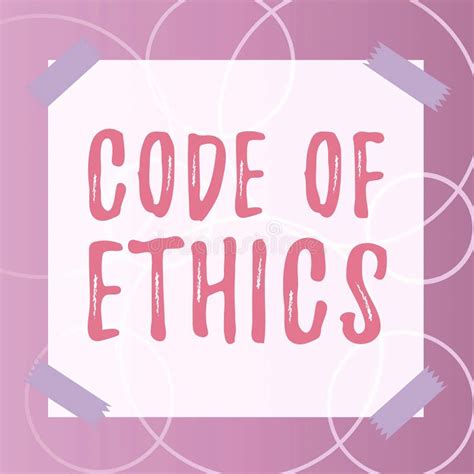 Text Caption Presenting Code Of Ethics Business Concept Moral Rules