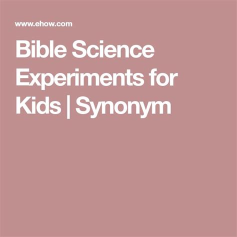 Experiment Synonym