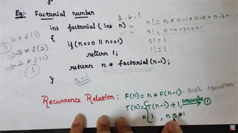 Recurrence Relation With Substitution Methods Design And Analysis Of Algorithms Daa Youtube