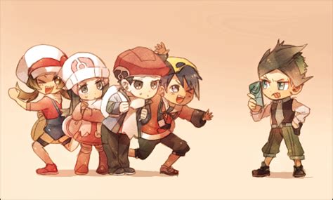 Dawn Ethan Lyra Lucas And Thorton Pokemon And 3 More Drawn By Stoneshirokaniperanran