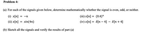 solved a for each of the signals given below determine