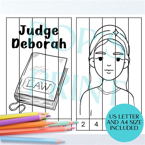 Printable Judge Deborah Agamograph Sunday School Craft And Bible