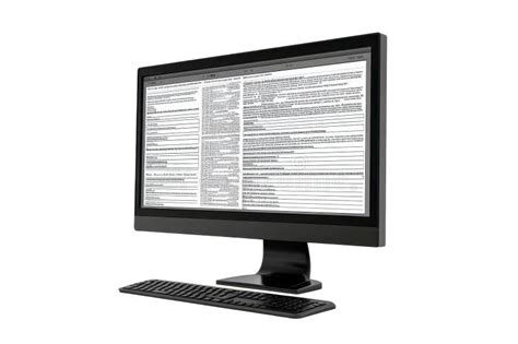 Rendering Of A Desktop Pc Displaying Extensive Text Content In A Modern