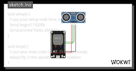 Sensor Ultrassônico Wokwi ESP32 STM32 Arduino Simulator