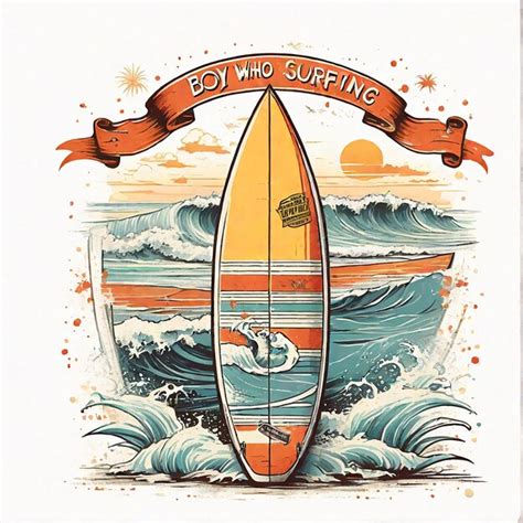 Premium Photo Cute Surfing Clip Art Ai Generated
