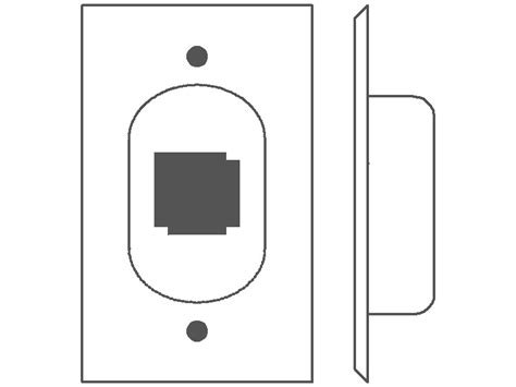 1 Gang With Cutout With Well For Ibm Data Connector Datacom Standard