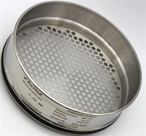Test Sieve ⌀ 200 Mm Round Apertures 7 00 Mm Iso 5223 Estore