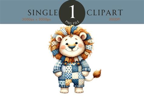 Patchwork Lion Clipart Watercolor Png 3624246