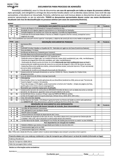 Check List De Documentos Para Auditoria De Edelnor Lima
