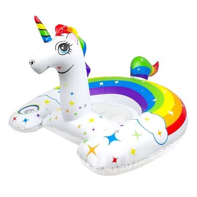 Poolmaster Rainbow Unicorn Inflatable Swimming Pool Float Rainbow