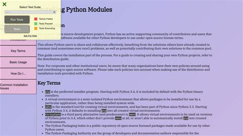 Technical Documentation Python Module Installation