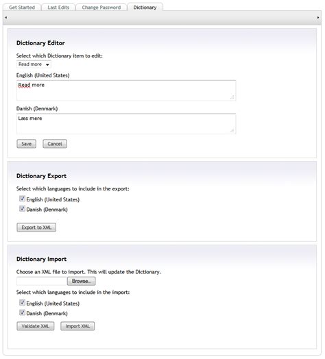 Dictionary Dashboard