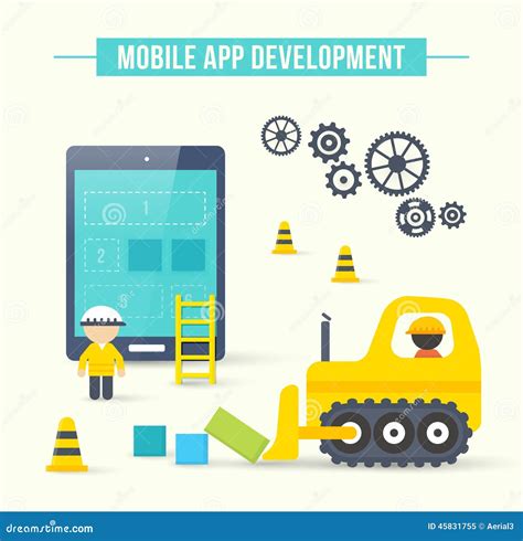 Flat Style Vector Illustration Concept Of Mobile Stock Vector Illustration Of Mobile Media