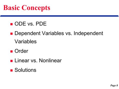 First Order Differential Equations Ppt Physics Science