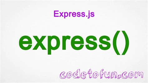 Expressjs Express Codetofun