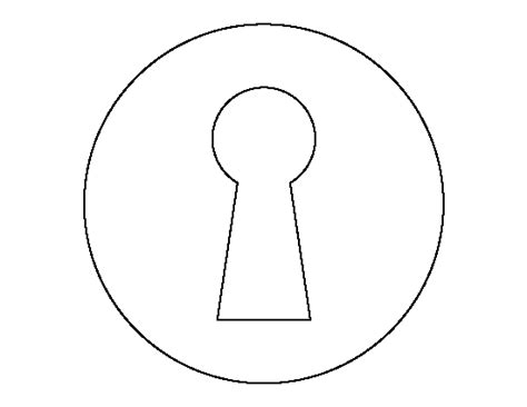 Printable Key Hole Template For Crafts And Scrapbooking Keyhole