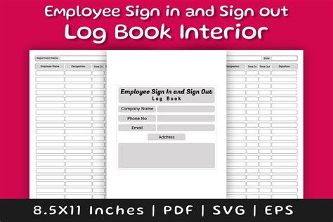 Office Employee Sign In Log Book Graphic By Pugazh Logan · Creative Fabrica