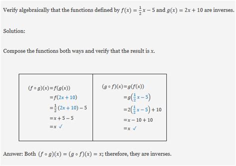 One To One Functions And Inverse Functions Center For Academic Program Support