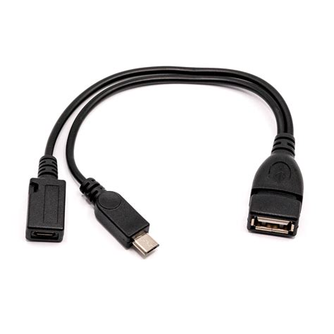 micro usb socket to plug and usb a socket adapter accessory injector