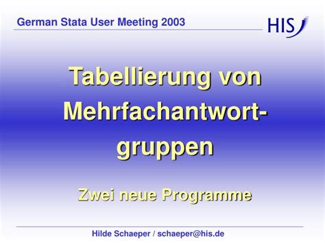 Ppt German Stata User Meeting 2003 Powerpoint Presentation Free