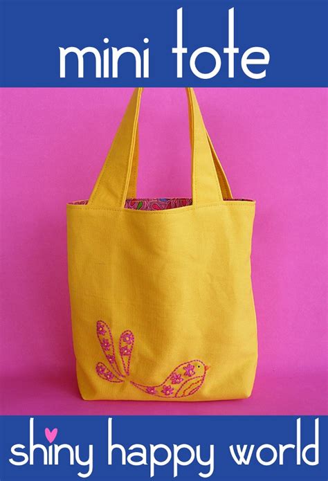 Tote Bag Design Mini Tote Bag Sewing Pattern