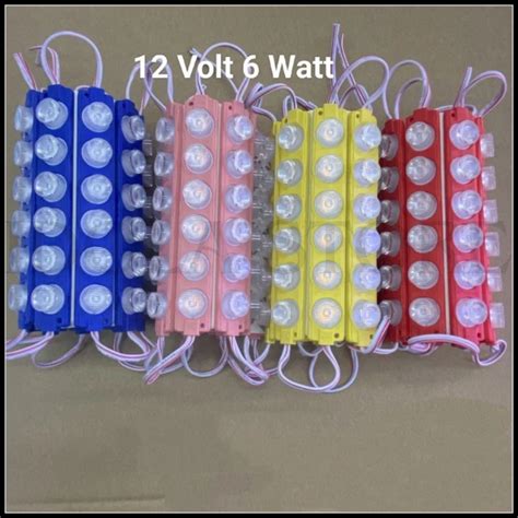 Jual Lampu Led Modul 6 Mata 1x6 12 Volt 6 Watt Modul Led 6w 12v Super Terang Harga 1 Pcs