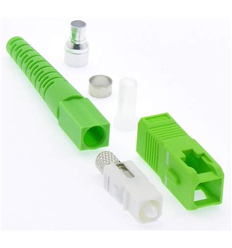 SC APC Singlemode Simplex Connector Mm Green Pack