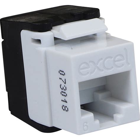 Excel BK Cat E Unscreened Low Profile Keystone Jack