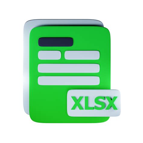 3d Xlsx File Extension Document Illustration Concept Icon 23741790 Png