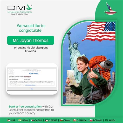 Mr Jayan Thomas Has Been Granted A Usa Visit Visa 🛫