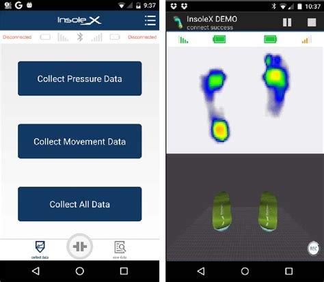 Gui Tool On Smartphone For Smart Insole Download Scientific Diagram