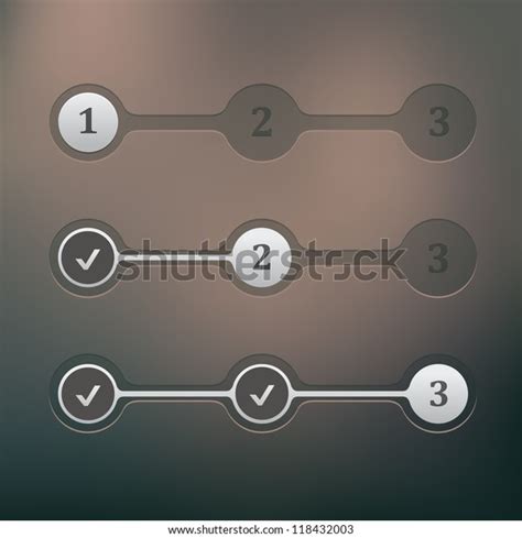Vector Set Ui Elements Step By Stock Vector Royalty Free 118432003