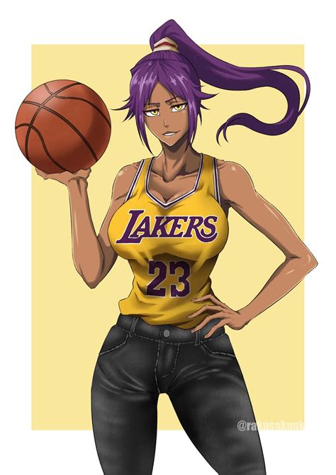 Shihouin Yoruichi And Lebron James Bleach And More Drawn By Rakusakugk Danbooru
