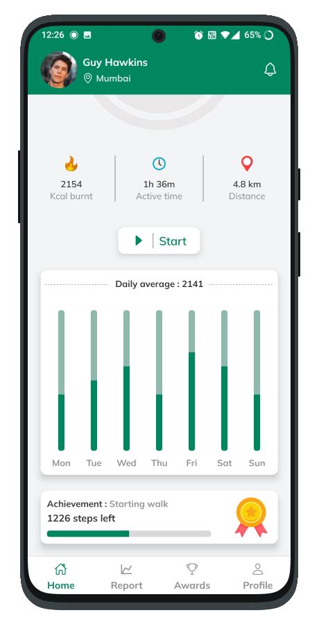Step Counter And Calories Tracker App Template In React Native Stepup