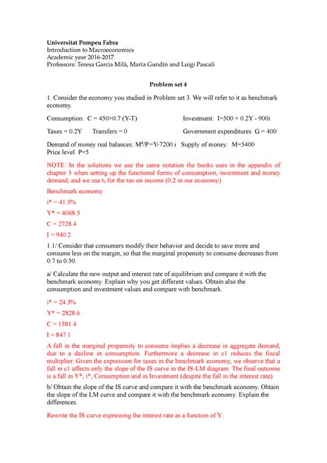 Problem Set 4 English 2017 Solutions Final Universitat Pompeu Fabra Introduction To