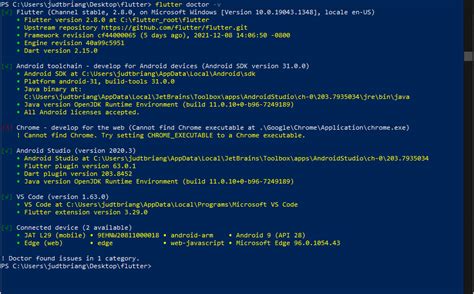 Flutter Create Command Error Message Could Not Find A File Named Pubspecyaml In Cusers