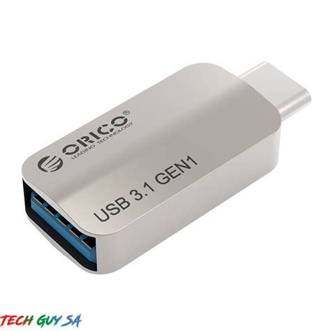Orico USB Type C To USB A 3 1 ChargeSync On The Go Adapter Silver Tech Guy SA