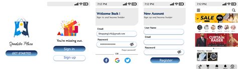 Shopping Mobile Application Figma