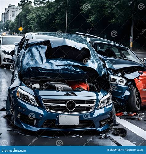 Car Crash Ai Generatet Stock Image Image Of Driving 303591257