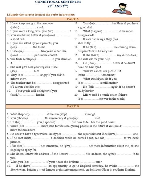 conditional clauses type 1 and 2 pdf