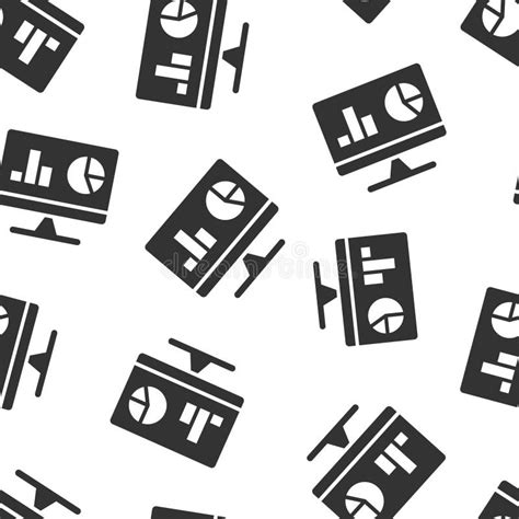 Website Analytics Icon In Comic Style Seo Data Cartoon Vector Illustration On White Isolated