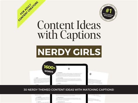 Nerdy Girls Content Ideas For Onlyfans NSFW Captions For Camgirls And Sex Workers Etsy